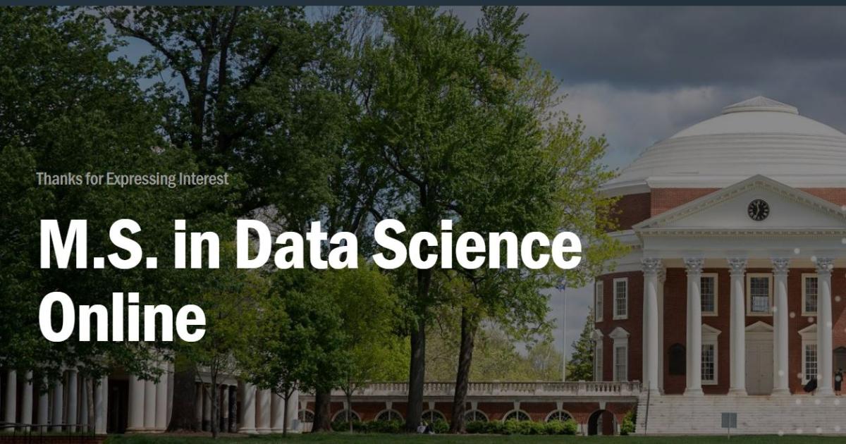 Online M.S. in Data Science — School of Data Science